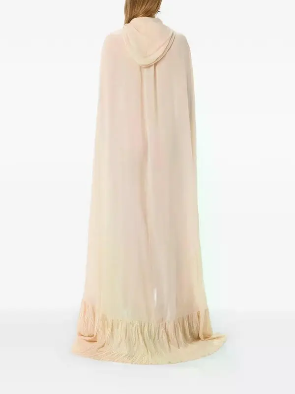 Blumarine Hooded Cape Dress - Neutrals