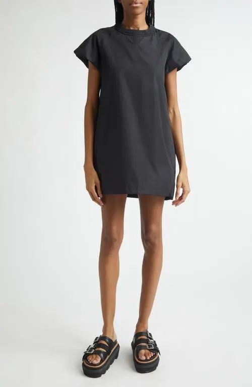 Sacai Poplin Sweatshirt Dress - Black