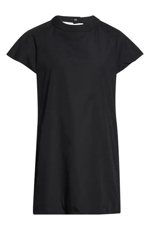 Sacai Poplin Sweatshirt Dress - Black