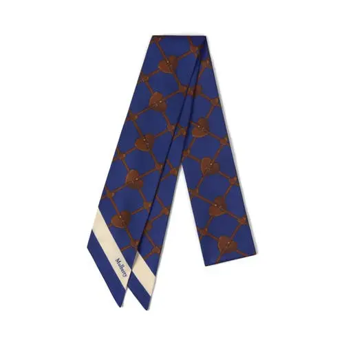 Mulberry Heart Pocket Skinny Scarf - Pigment Blue