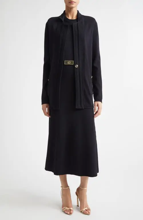St. John Legacy Wool-blend Sweater Coat