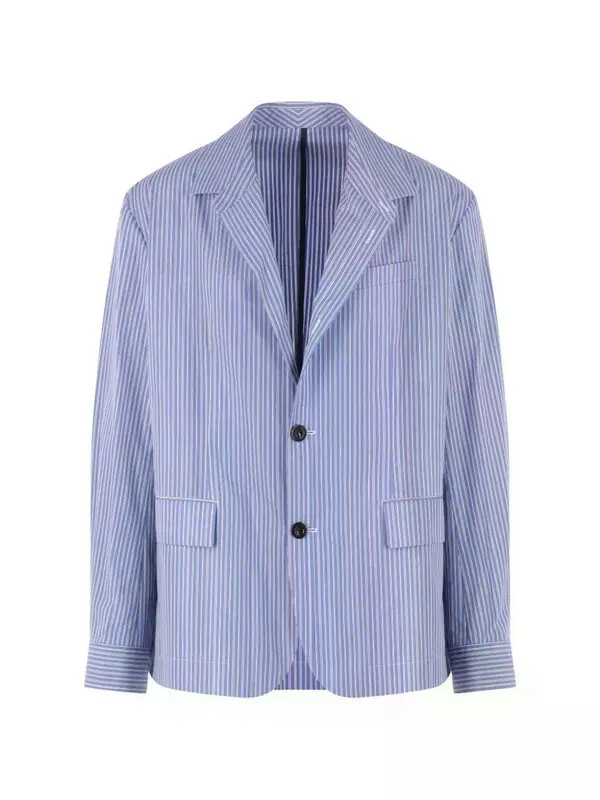Sacai Single-breasted Striped Poplin Jacket