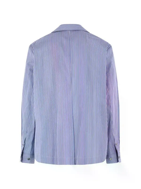 Sacai Single-breasted Striped Poplin Jacket