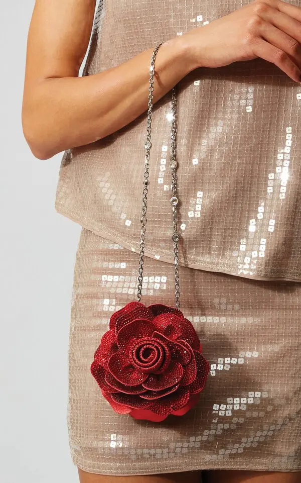 Judith Leiber Belle Soft Rose Clutch
