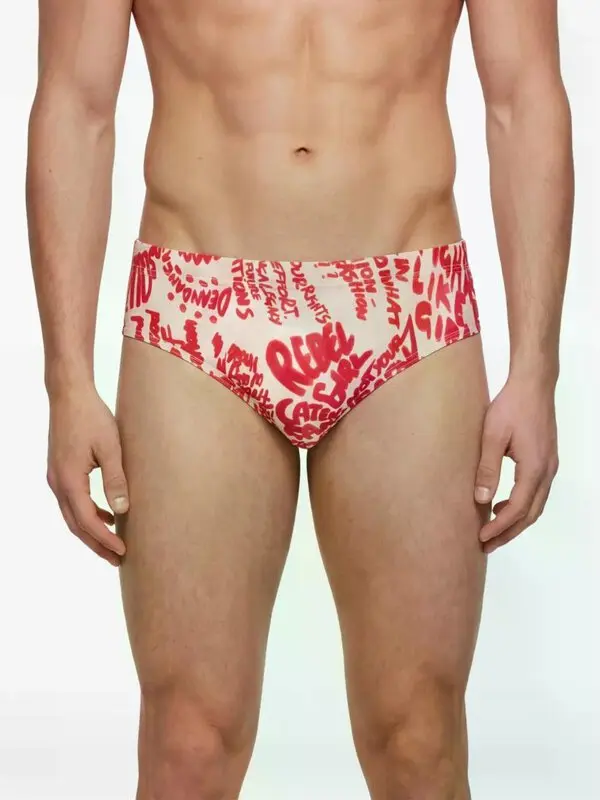 Dsquared2 Rebel Hibiscus Swim Trunks - Neutrals