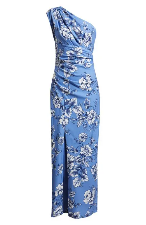 Vince Camuto Toile One-shoulder Scuba Crepe Column Gown