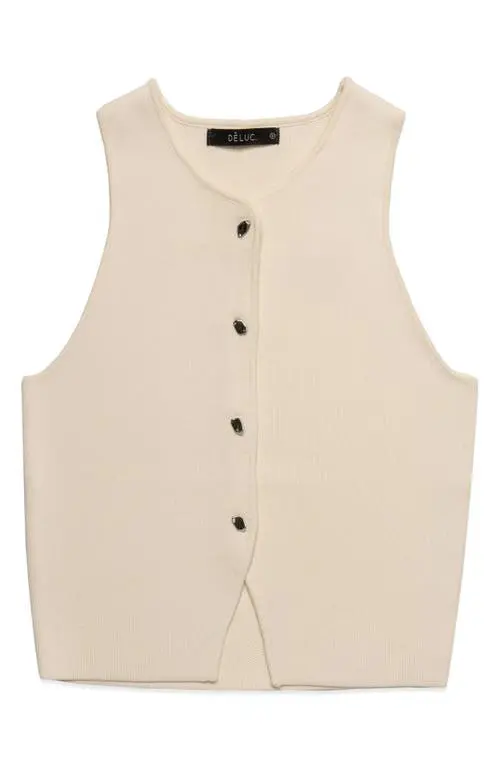 Deluc Ibiza Knit Vest - Ecru
