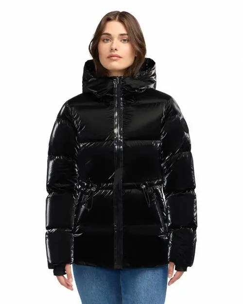 Pajar Enola Channel Quilted Mid-length Puffer - Black