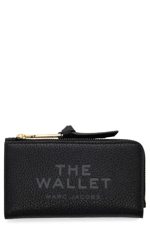 Marc Jacobs The Medium Flat Leather Wallet - Black
