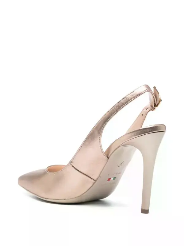NEROGIARDINI Buckle Leather Pumps - Gold