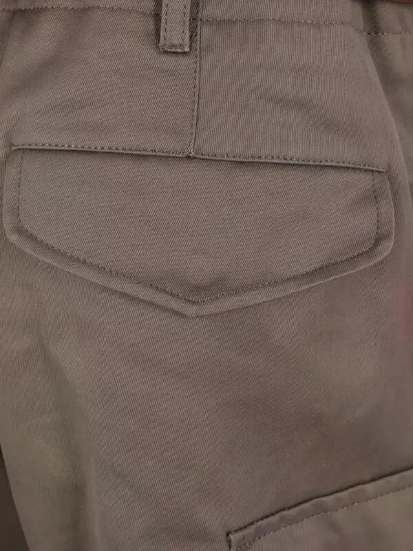 Sacai Gabardine Cargo Trousers - Brown