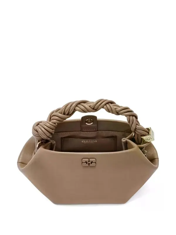 GANNI Twisted Handle Bag - Brown