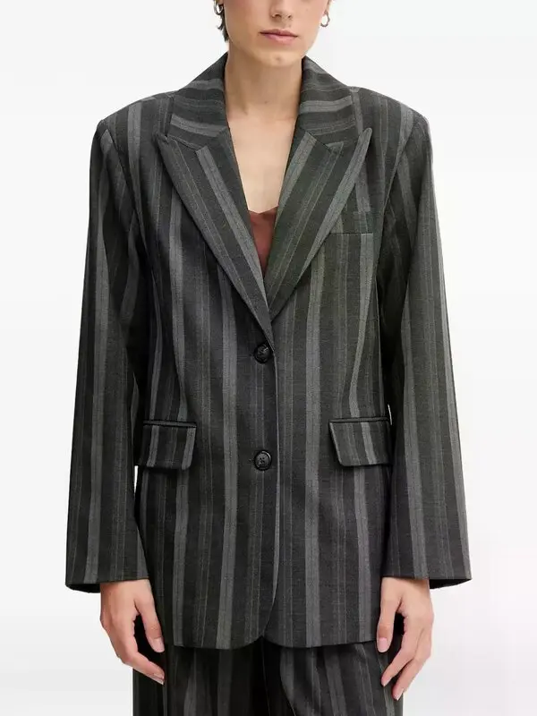 MOS MOSH Striped Button Blazer