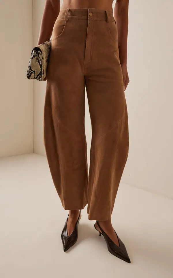 CURATORIA Exclusive Quebrada Suede Trousers