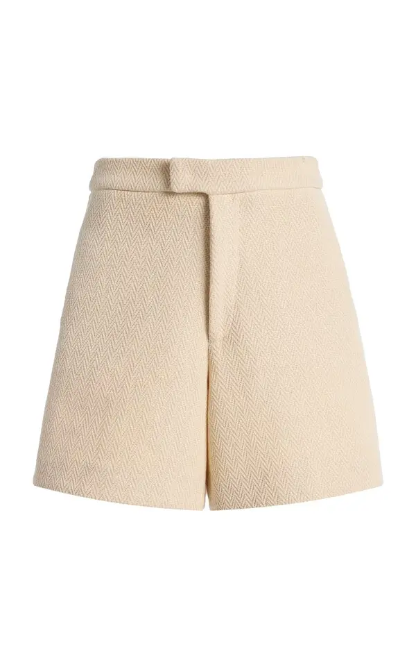 CURATORIA Lazo Cotton-blend Shorts - Ivory