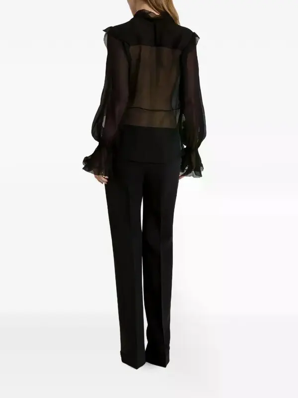 Alberta Ferretti Ruffled Blouse - Black