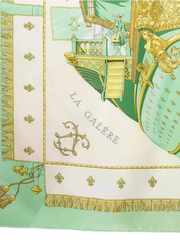 Hermès 1992 Graphic-print Scarf