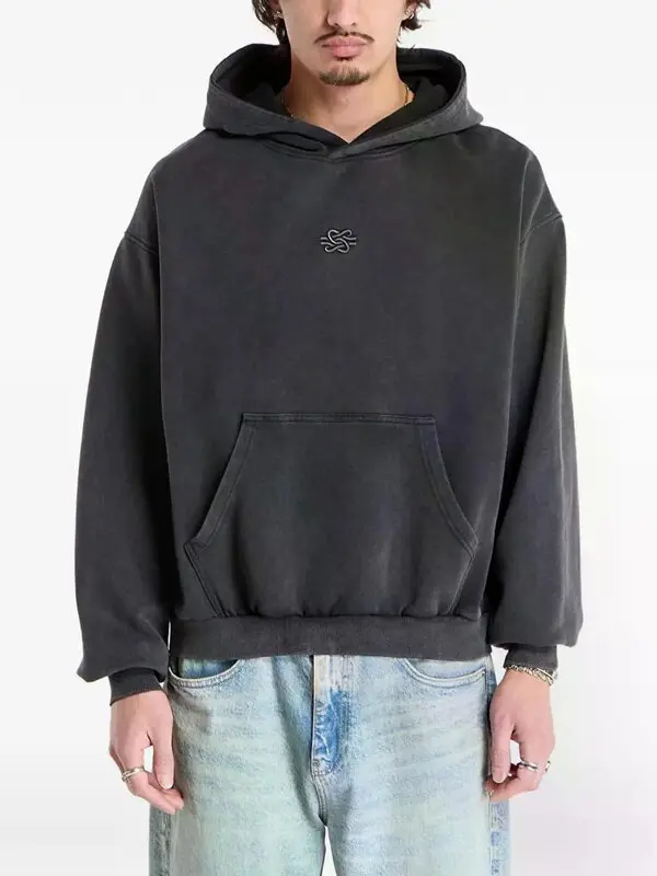 Filling Pieces Embroidered-motif Hoodie