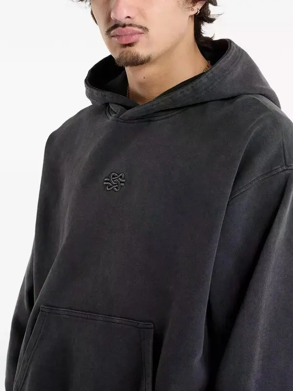 Filling Pieces Embroidered-motif Hoodie