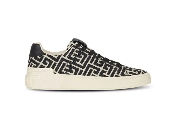 Balmain Bcourt Low-top Jacquard Sneakers