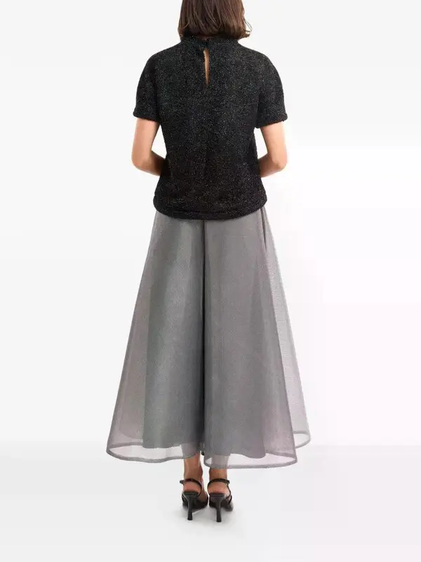 GEMY MAALOUF Striped Midi Skirt