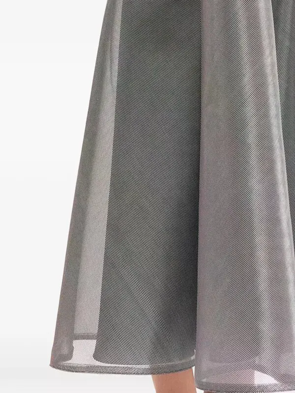 GEMY MAALOUF Striped Midi Skirt