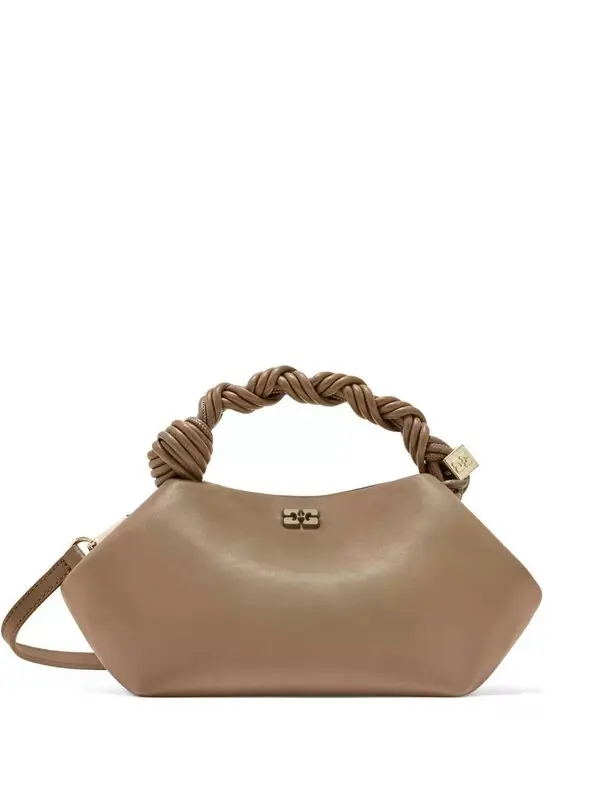 GANNI Small Twisted Handle Bag - Brown