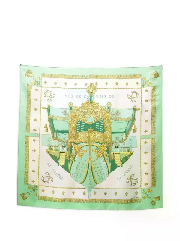 Hermès 1992 Graphic-print Scarf - Neutrals