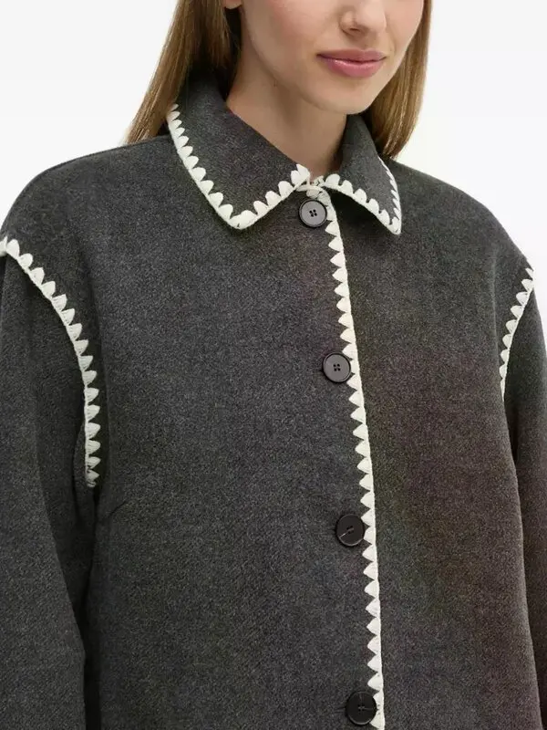 OUI Contrast Trim Button Jacket