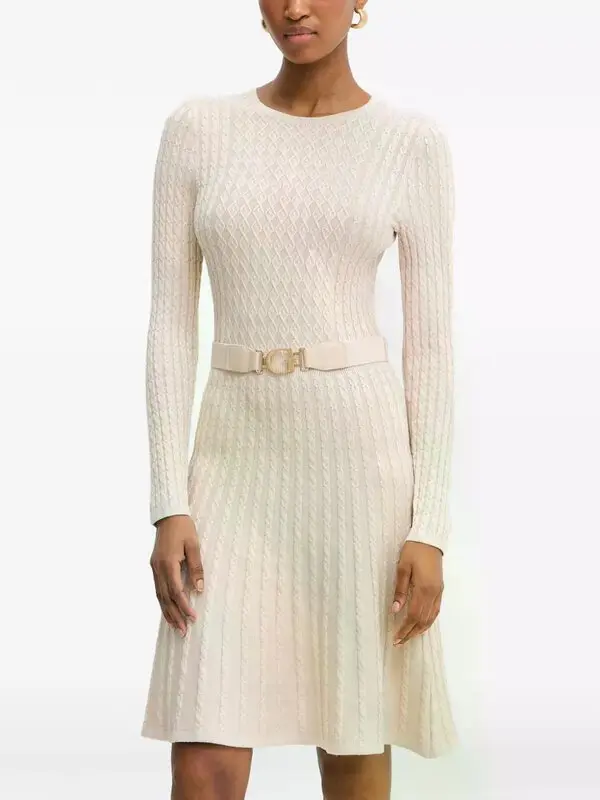 Guess Cable-knit Mini Dress - Neutrals