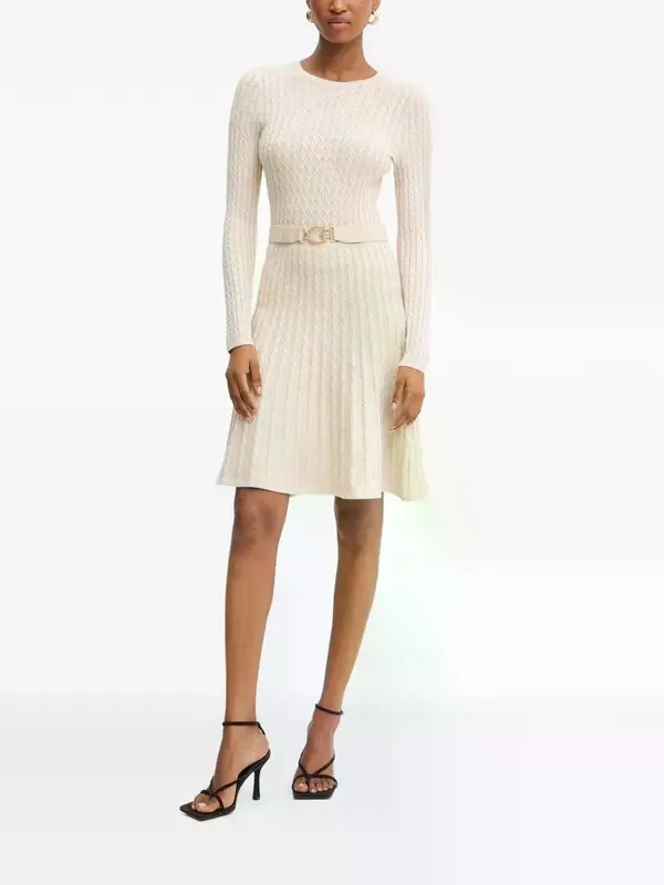 Guess Cable-knit Mini Dress - Neutrals