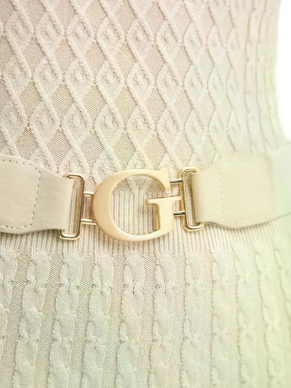 Guess Cable-knit Mini Dress - Neutrals