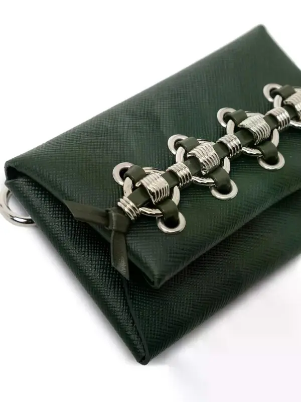 Toga Ring Detail Leather Cardholder