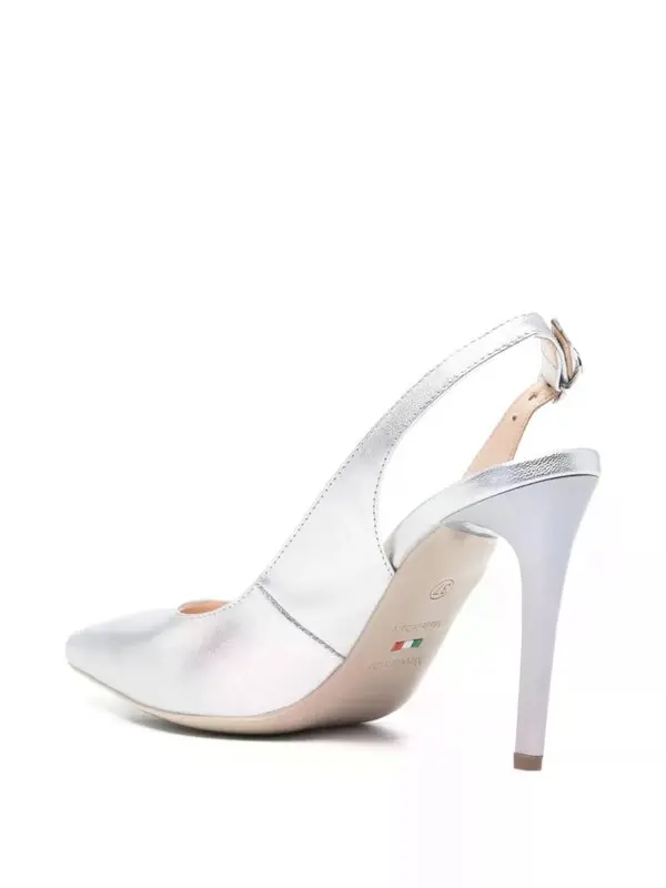 NEROGIARDINI Pointed Slingback Pumps - Silver