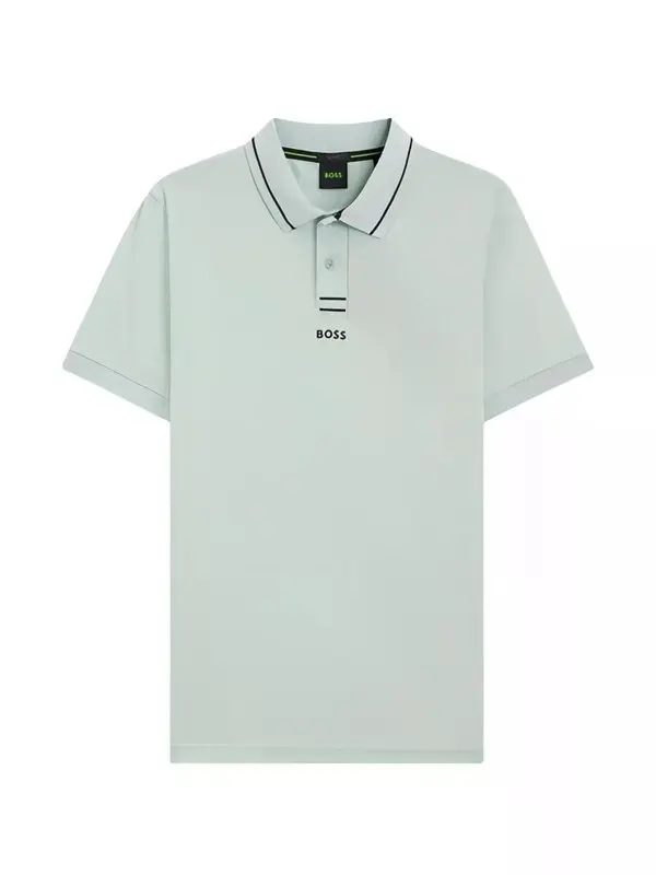 BOSS Paule Striped-trim Polo Shirt - Green