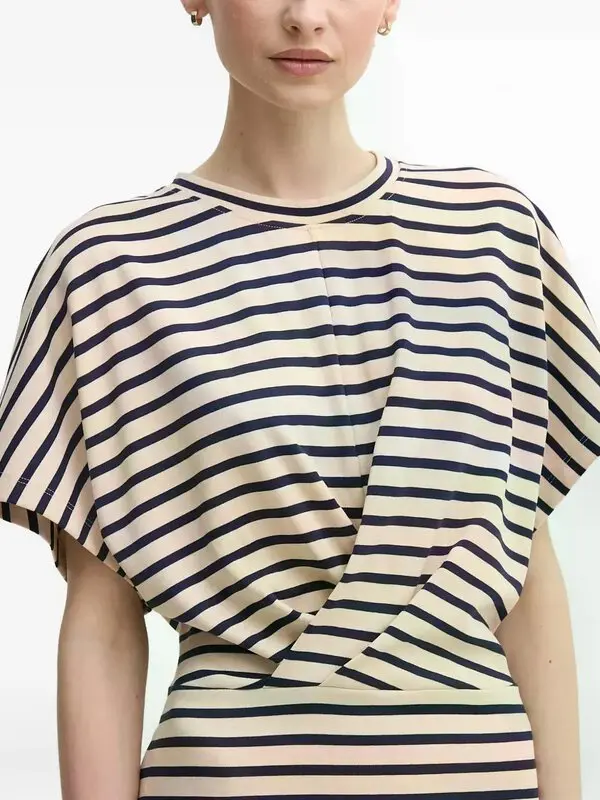 MARC AUREL Striped Midi Dress