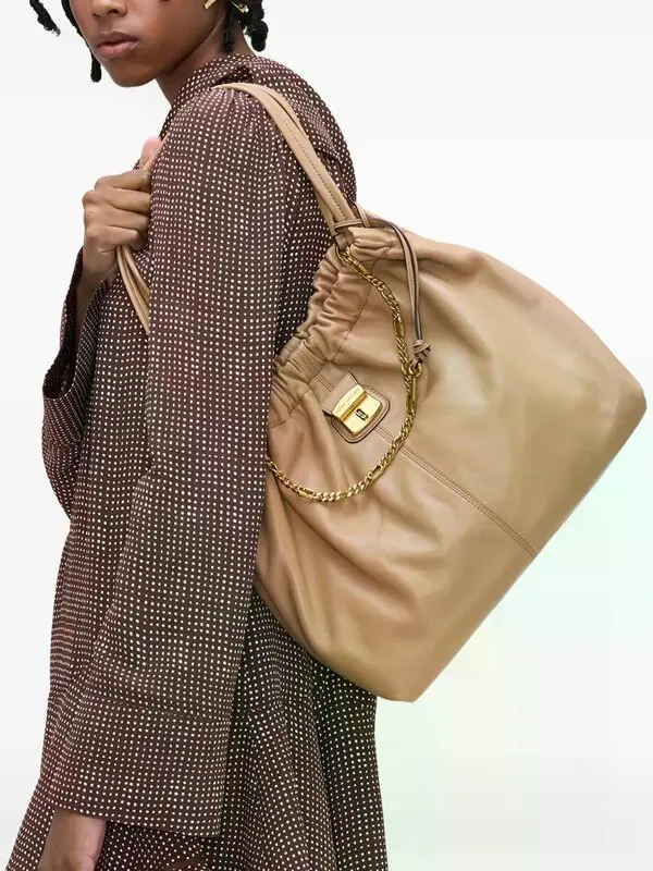 Marc Jacobs Cristina Gathered Shoulder Bag - Neutrals