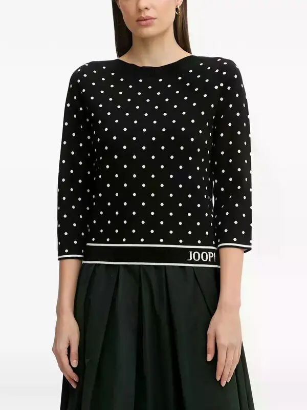 JOOP! Konstanina Polka-dot Knit Sweater