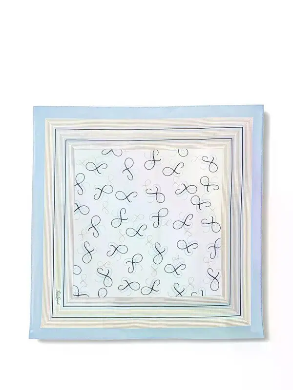 Luisa Spagnoli Rullante Silk Foulard - Blue