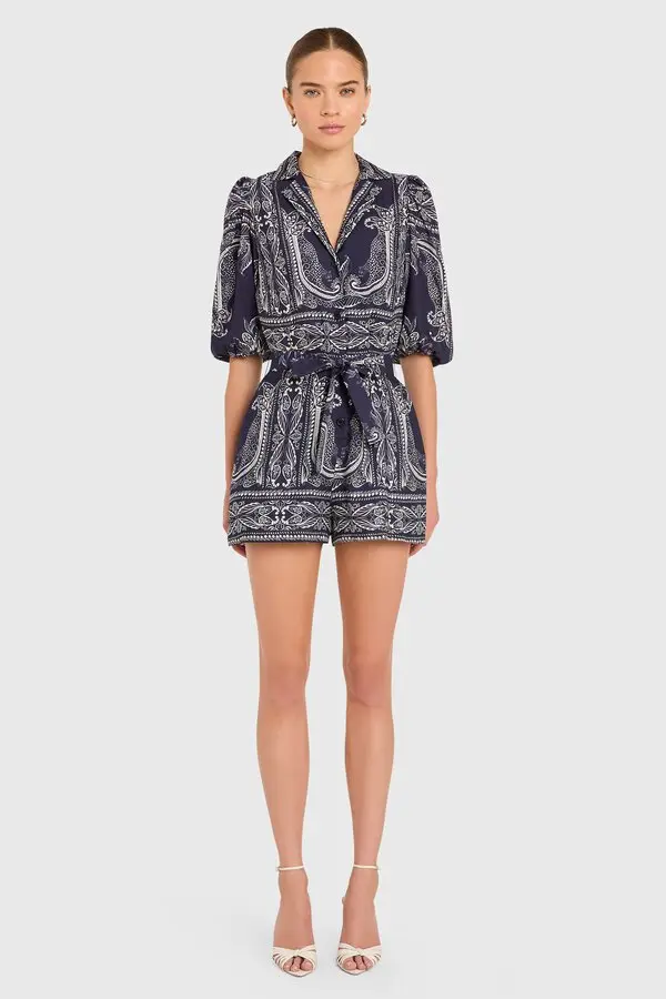 Amanda Uprichard Lucia Romper - Navy