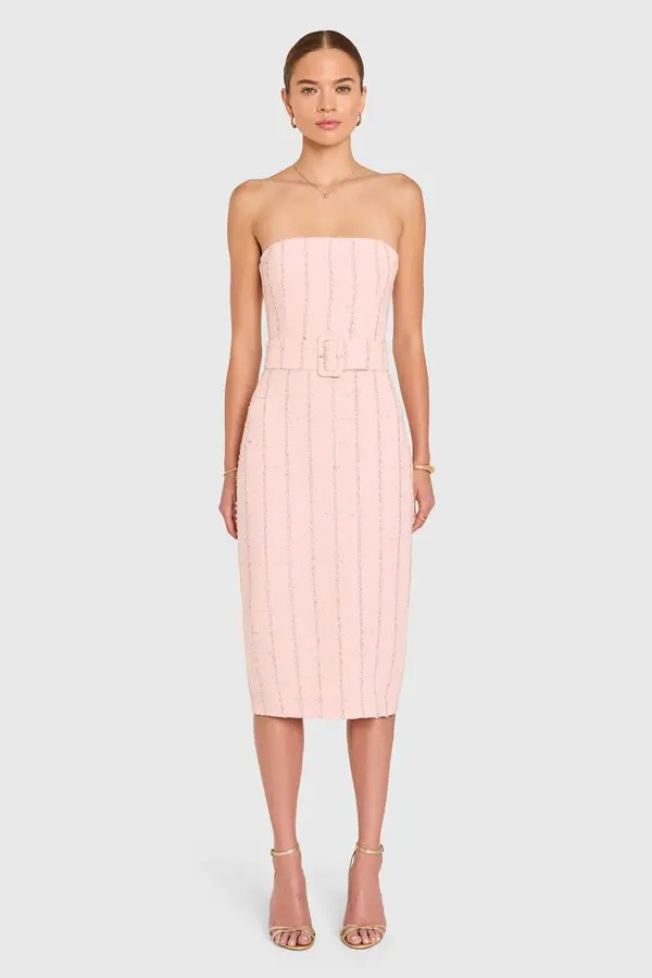 Amanda Uprichard Fae Midi Dress In Charlotte Tweed
