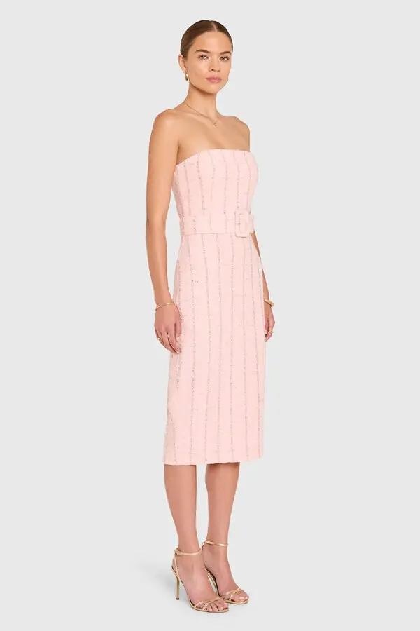 Amanda Uprichard Fae Midi Dress In Charlotte Tweed