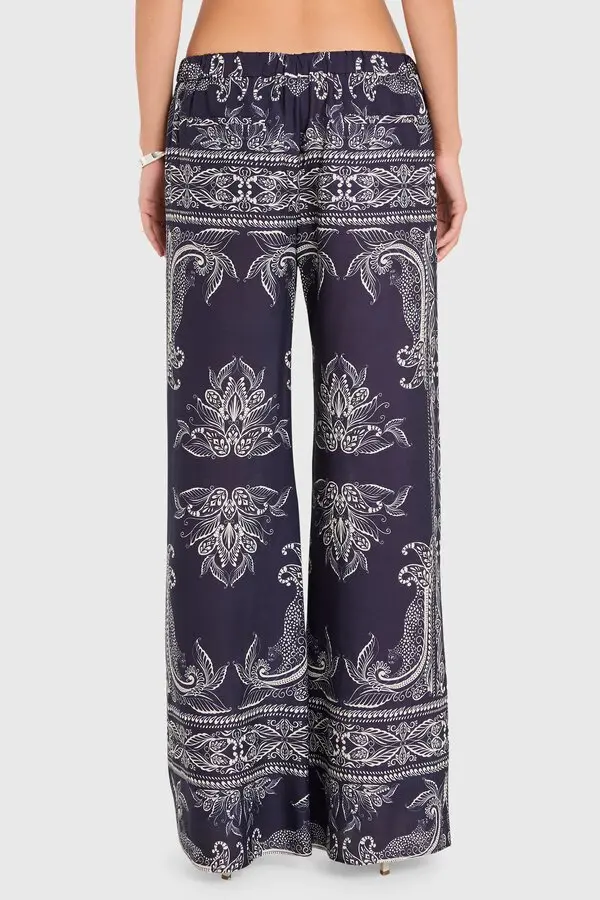 Amanda Uprichard Arielle Printed Wide Leg Pants