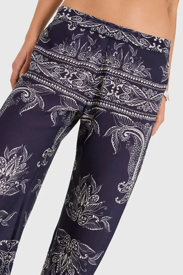 Amanda Uprichard Arielle Printed Wide Leg Pants