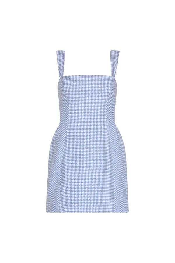 Amanda Uprichard Andreina Mini Dress - Atlantic/ivory