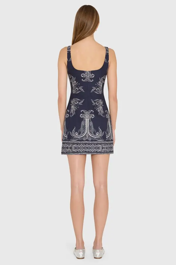 Amanda Uprichard Augustine Mini Dress - Navy