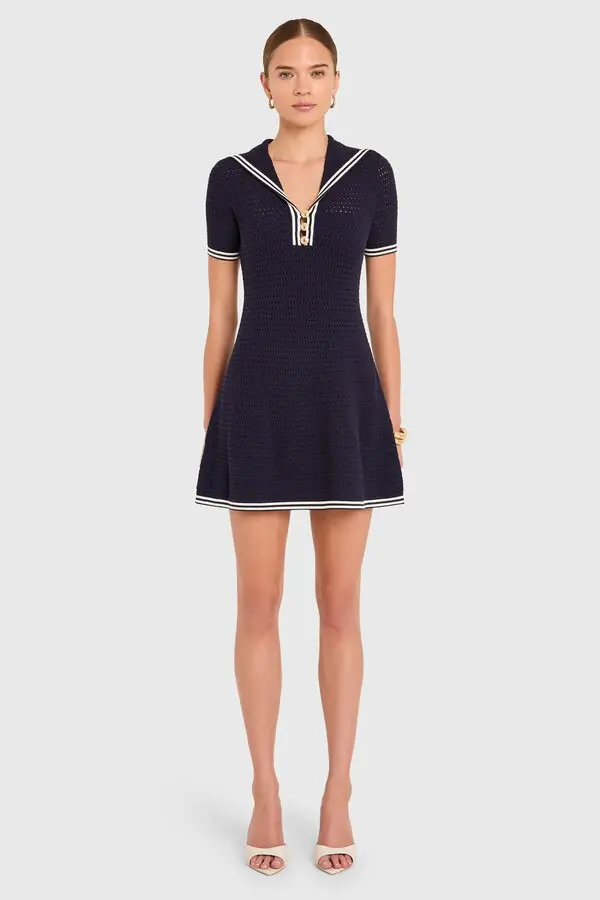 Amanda Uprichard Monique Fit And Flare Mini Dress