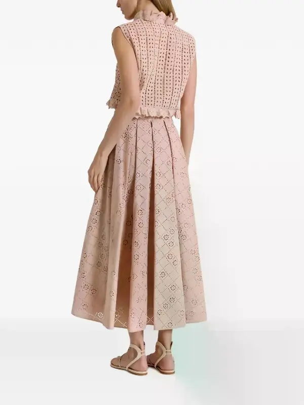 Alberta Ferretti Pleated A-line Skirt