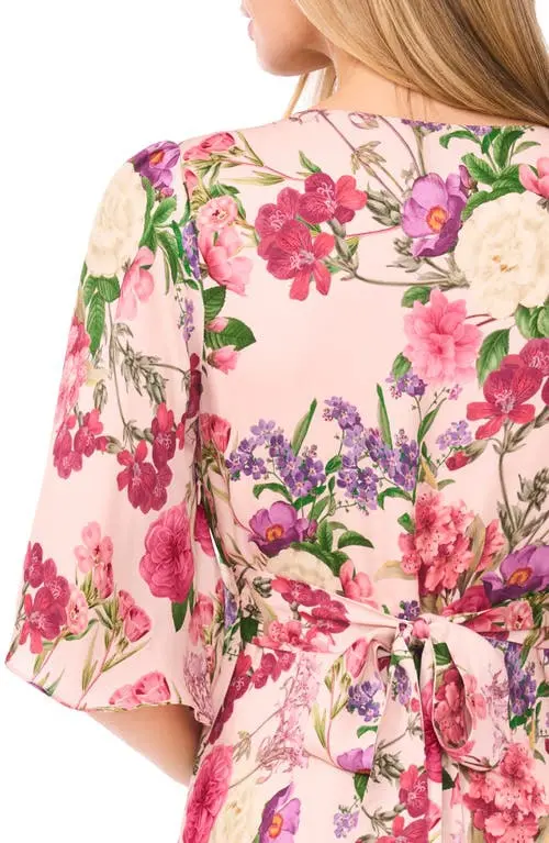 Ted Baker London Floral Flutter Sleeve Midi Dress