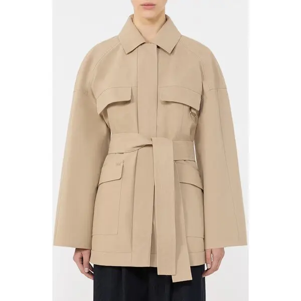 MM BY MAX MARA Cotton-blend Belted Trench Coat